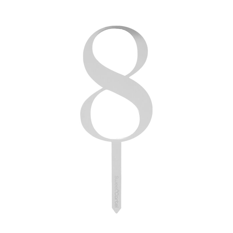 Sweet Cartel - Single Number Cake Topper - 8 - Three Colour Options ...