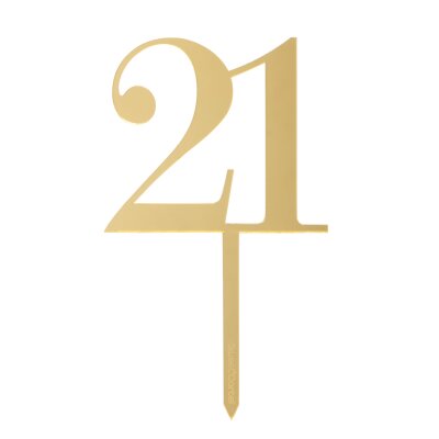 Sweet Cartel - Double Number Cake Topper - 21 - Three Colour Options ...