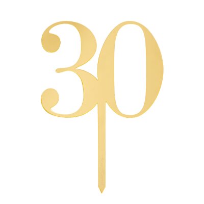 Sweet Cartel - Double Number Cake Topper - 30 - Three Colour Options ...