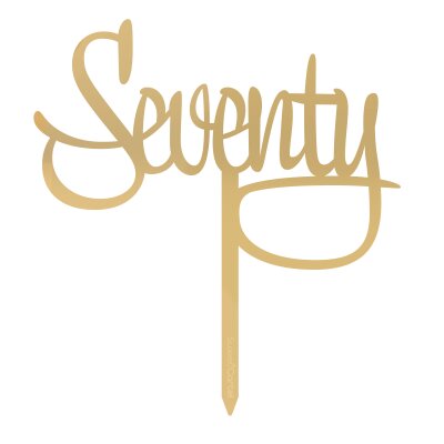 Sweet Cartel - Written Number Cake Topper - Seventy - Three Colour ...