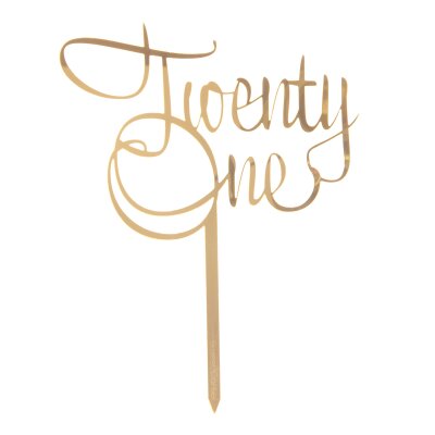 Sweet Cartel - Written Number Cake Topper - Twenty-One - Three Colour ...